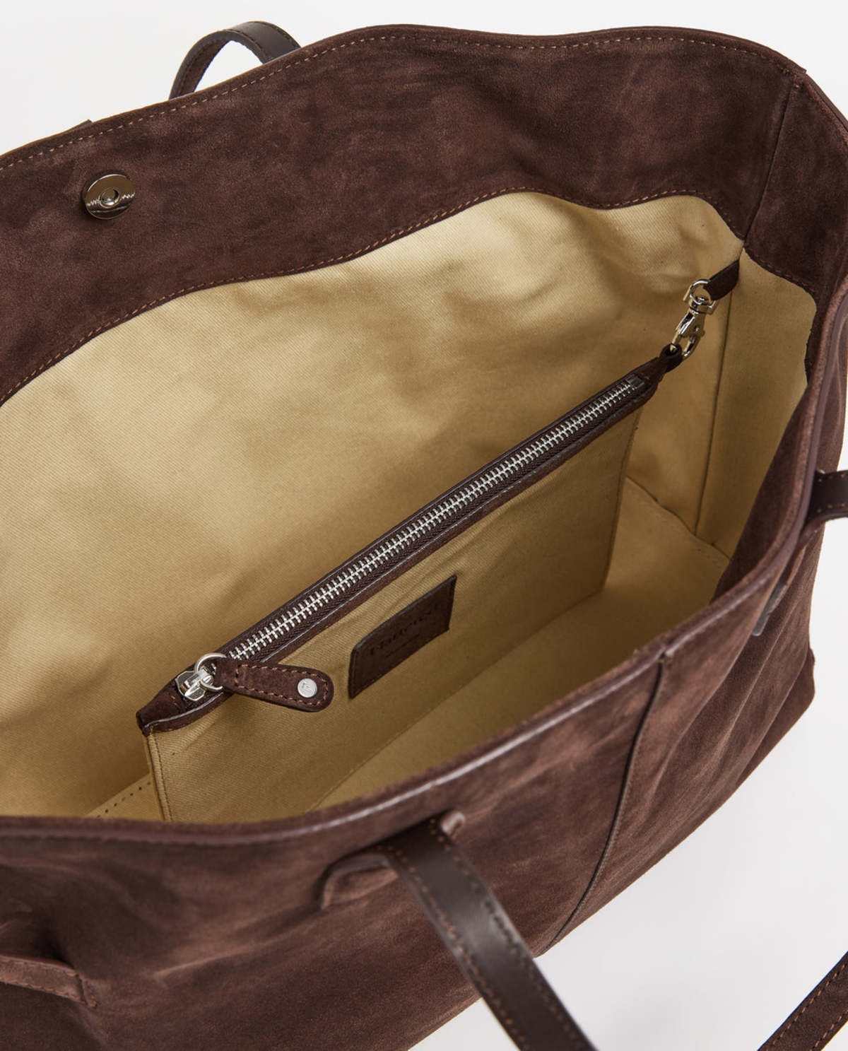 Flattered Suede Lesley Tote Bag - Chocolate | Garmentory