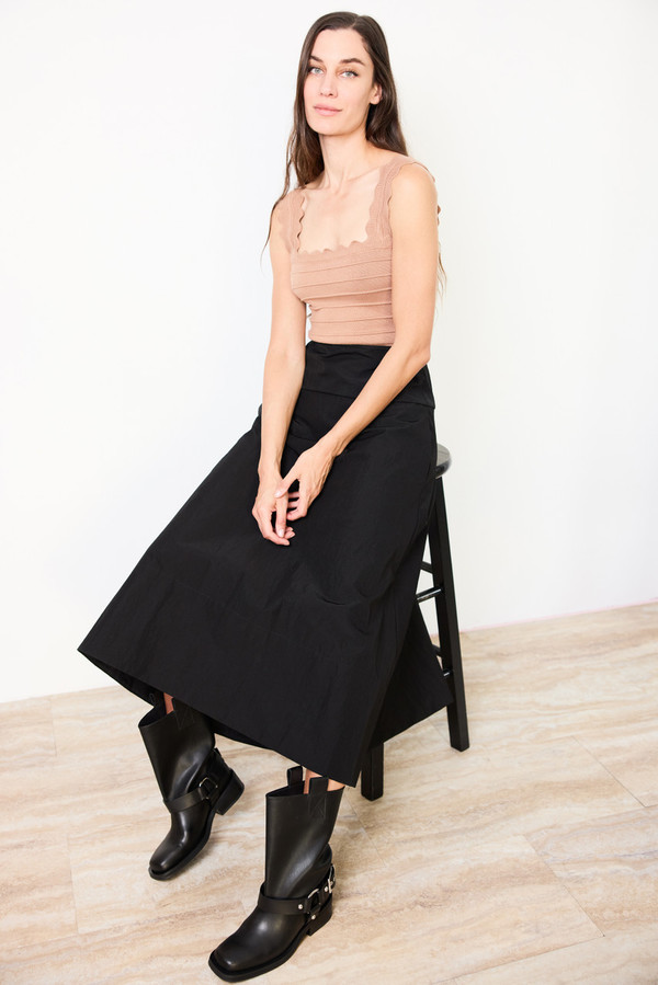 Micaela Greg Scallop Tank - Clay | Garmentory