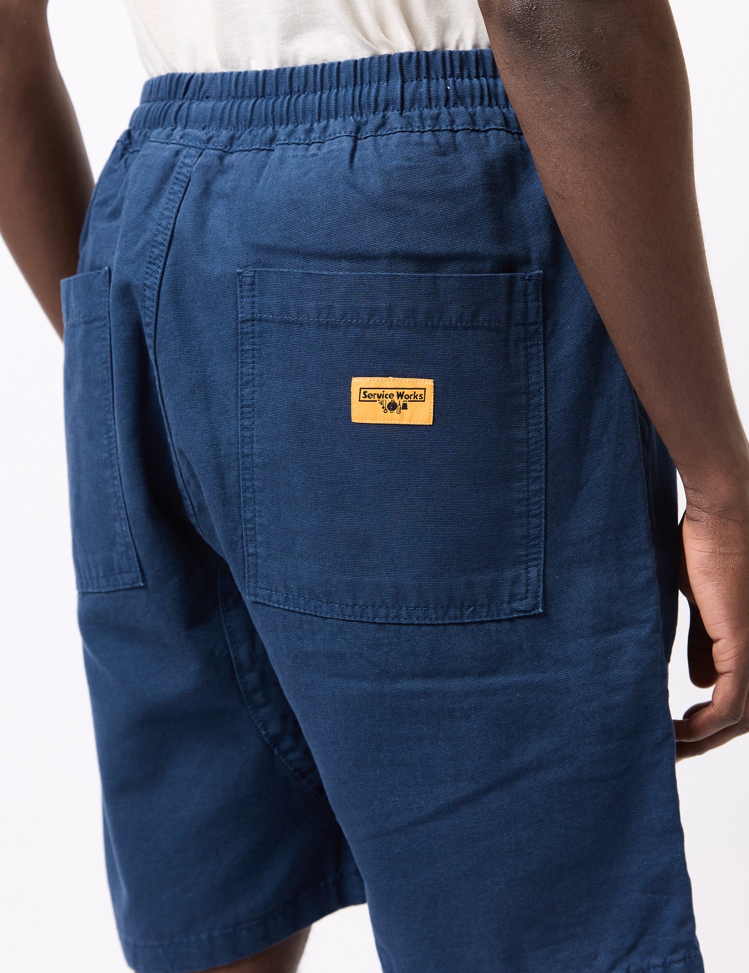 Service Works Canvas Chef Shorts - Navy Blue | Garmentory