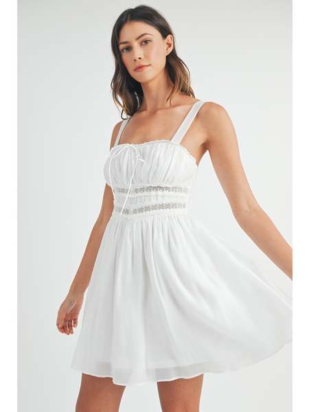Mable Zoey Midi Dress - Cream | Garmentory