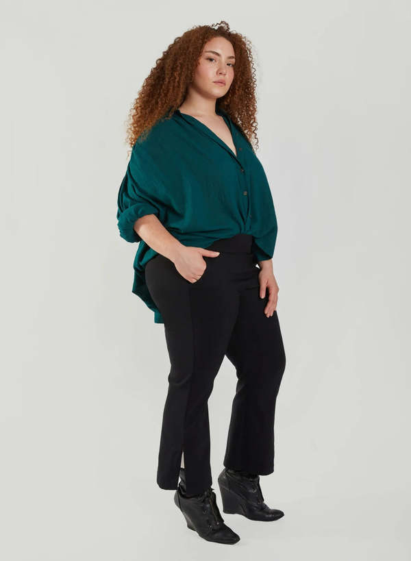 Meg by Megan Kinney Big Split Pant - Black | Garmentory
