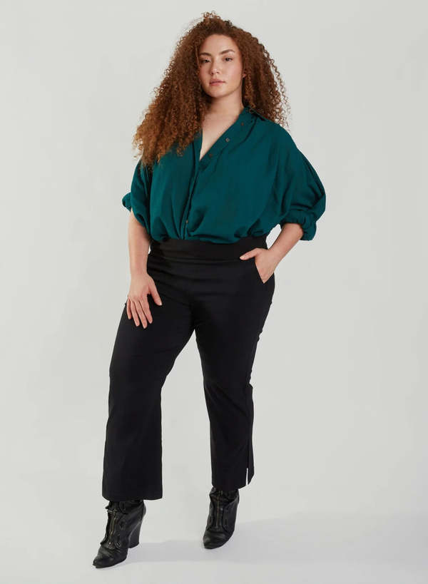 Meg by Megan Kinney Big Split Pant - Black | Garmentory