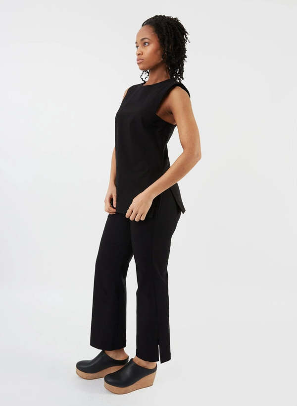 Meg by Megan Kinney Big Split Pant - Black | Garmentory