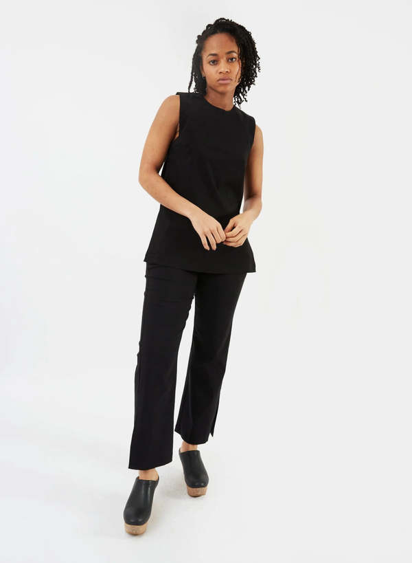Meg by Megan Kinney Big Split Pant - Black | Garmentory