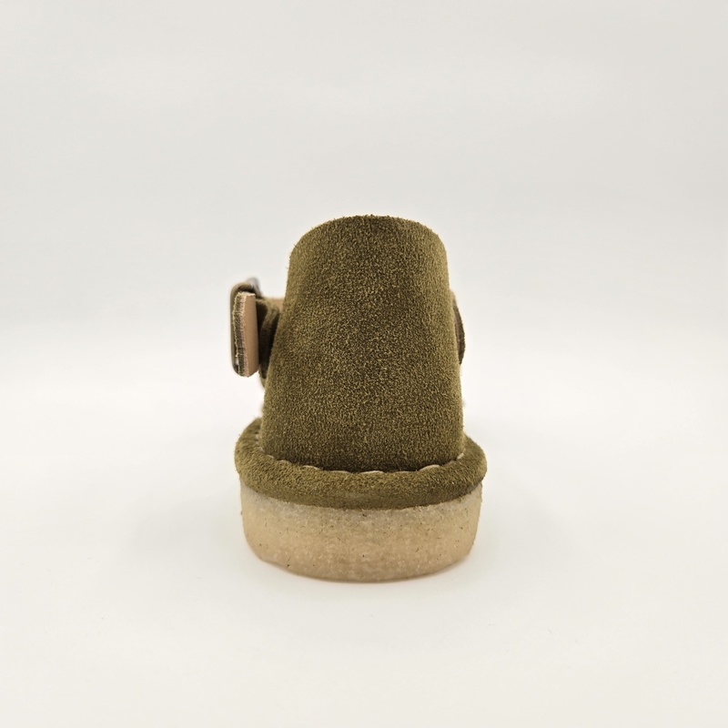 Punto Pigro Fisherman Sandal - Olive/Green Suede/Red | Garmentory