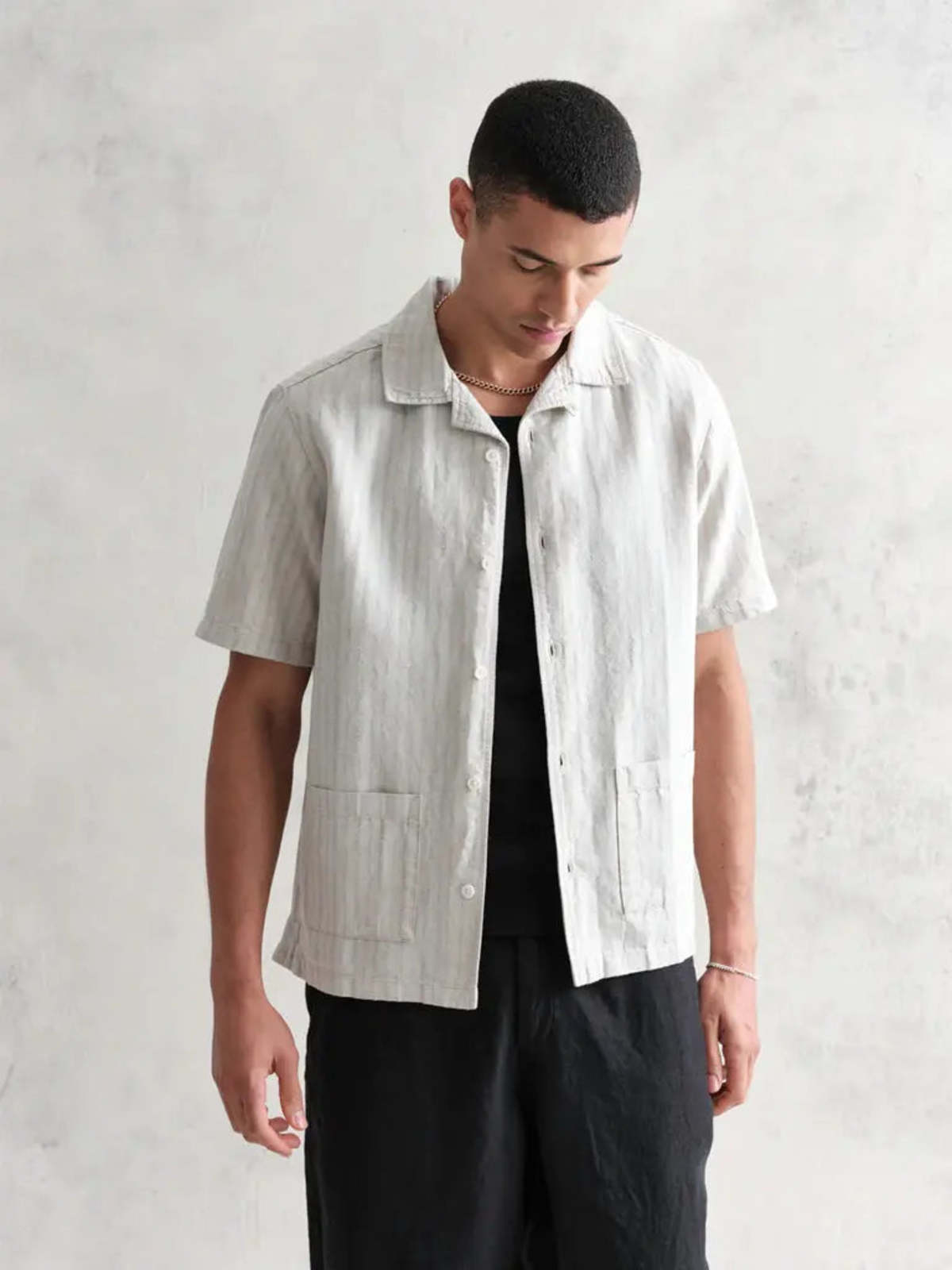 Wax London Ren Linen Shirt - Beige Stripe | Garmentory