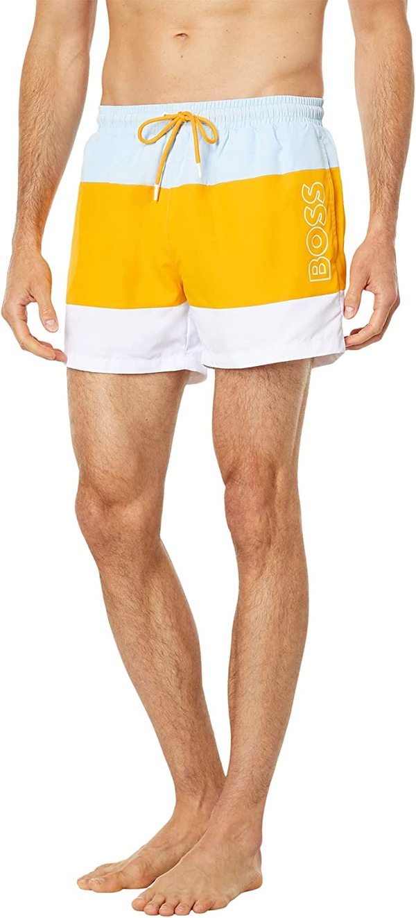 Hugo Boss Coco Swim Shorts Open Swim Shorts Trunks - Yellow | Garmentory