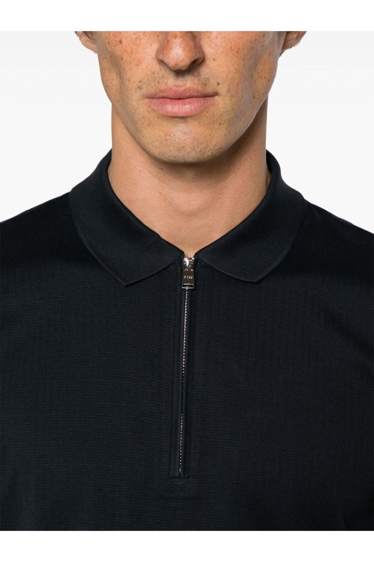 Hugo Boss Men's Polston 11 Half Zip Short Sleeve Slim Fit Polo Shirt ...