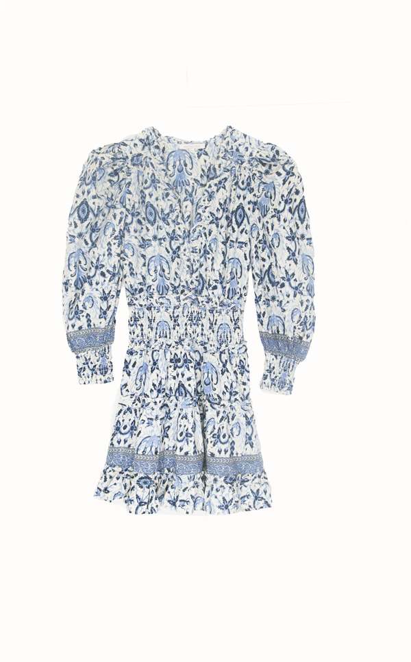 Love The Label Eleanor Tiered Mini Dress - Mabelline Print | Garmentory