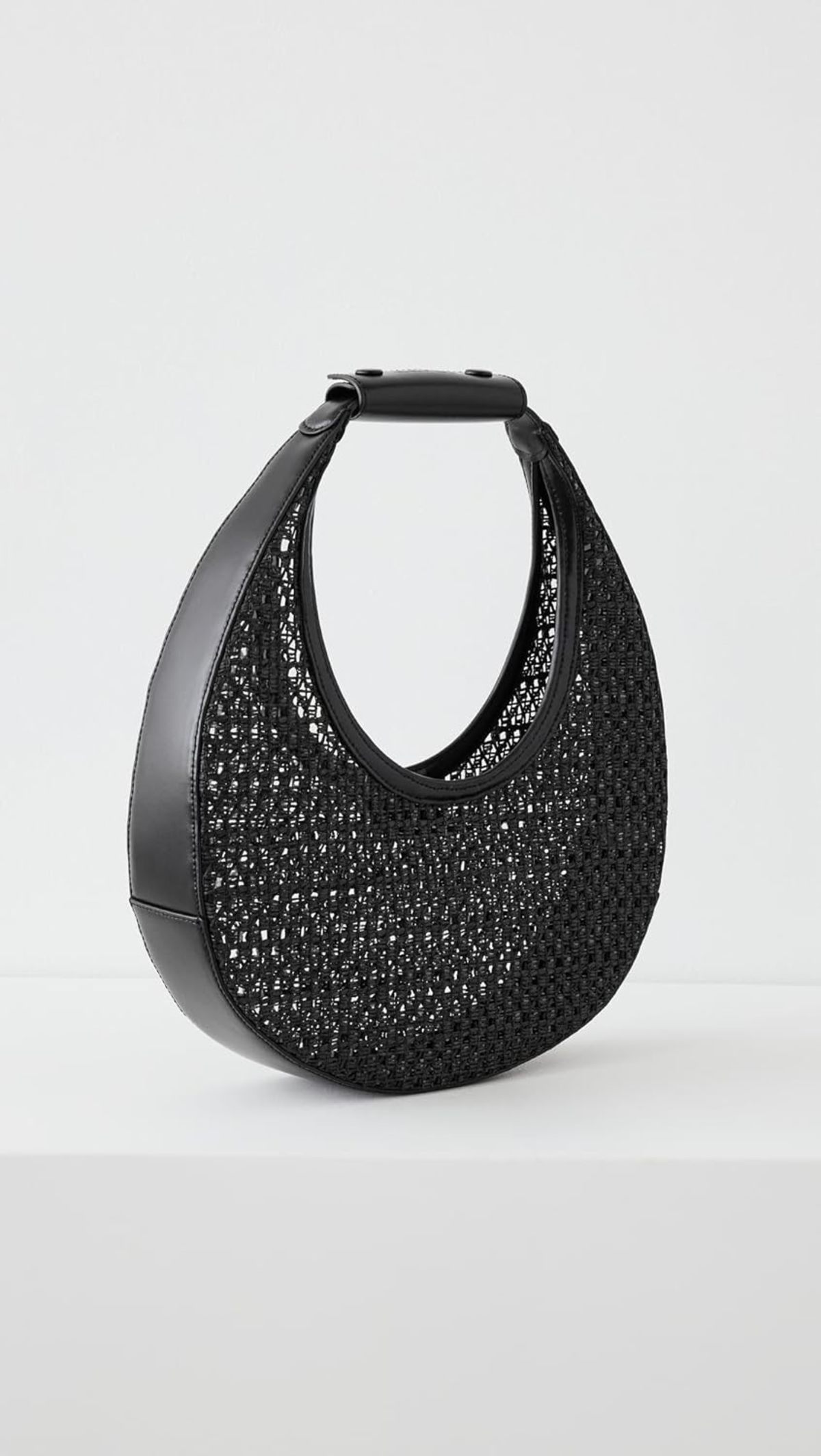 Staud Moon Woven Tote Bag - Black | Garmentory