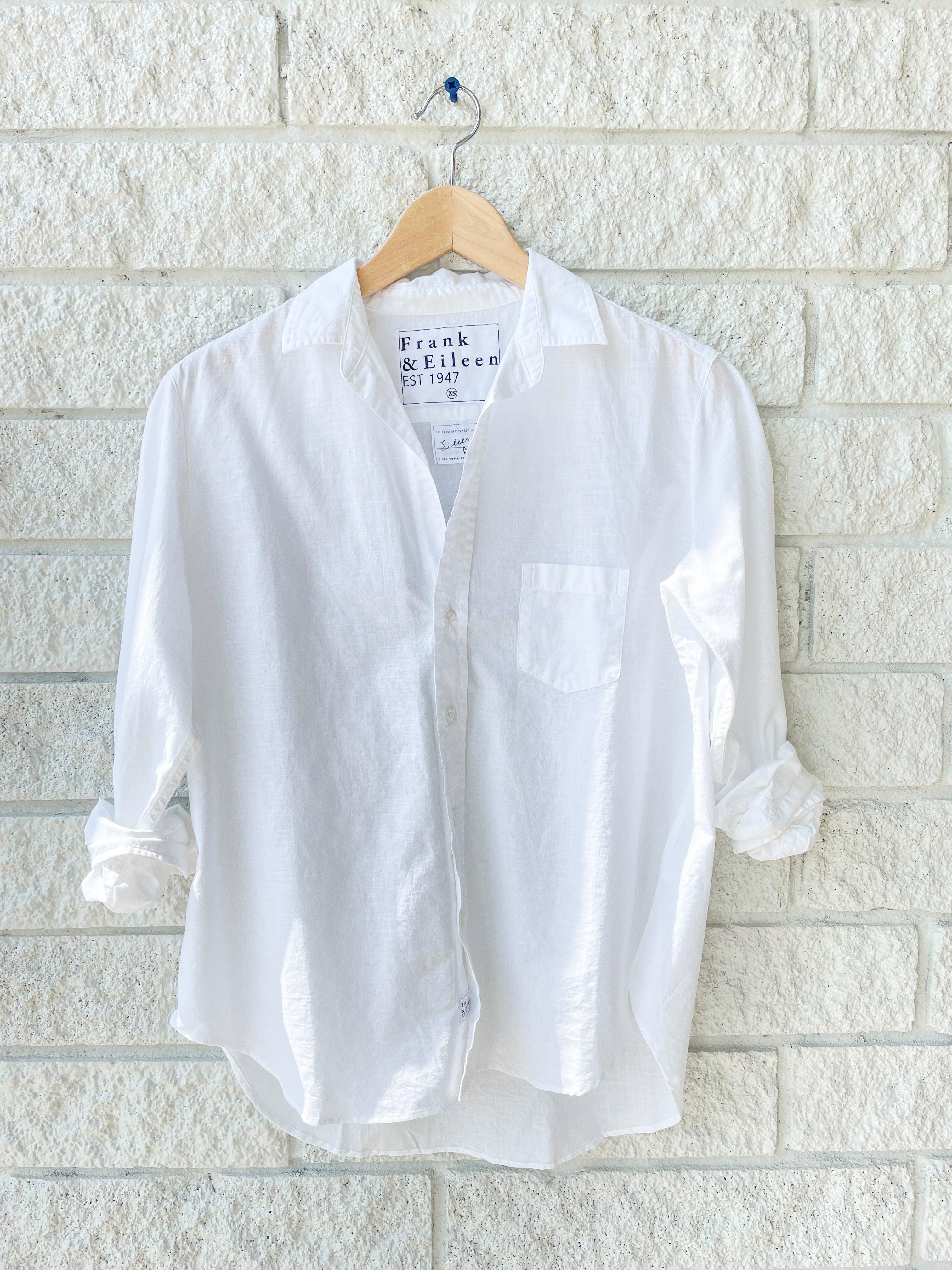 Frank & Eileen Eileen Relaxed Button-Up Shirt - Classic White | Garmentory