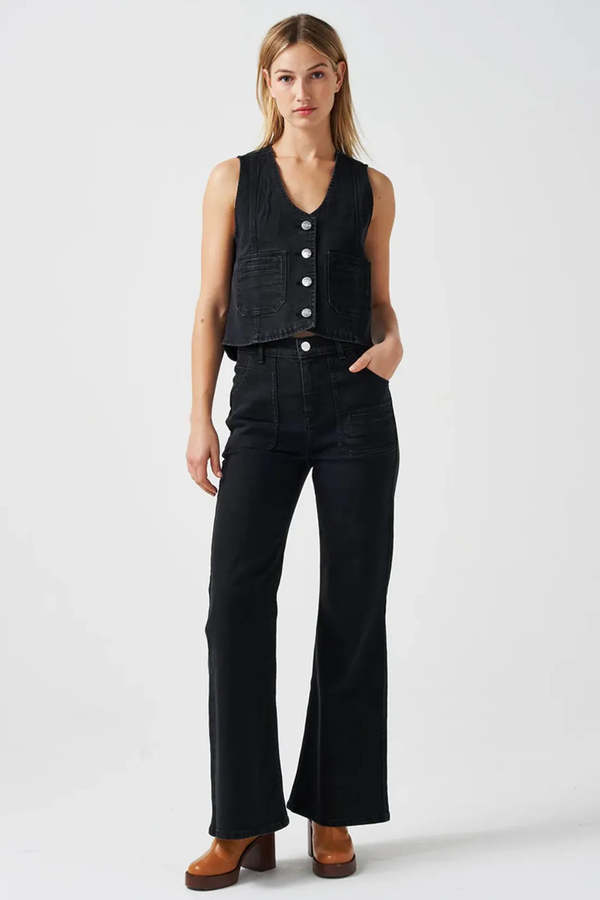 Seventy + Mochi Queenie Jean - Washed Black | Garmentory