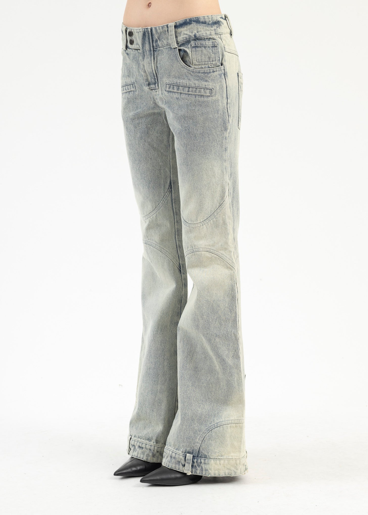 Ke Tto Men WASH LIGHT BLUE DENIM PANTS - Blue | Garmentory
