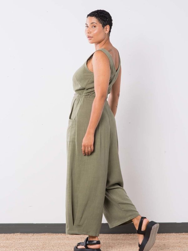 Jennifer Glasgow Clover Jumpsuit - Navy or Sage | Garmentory