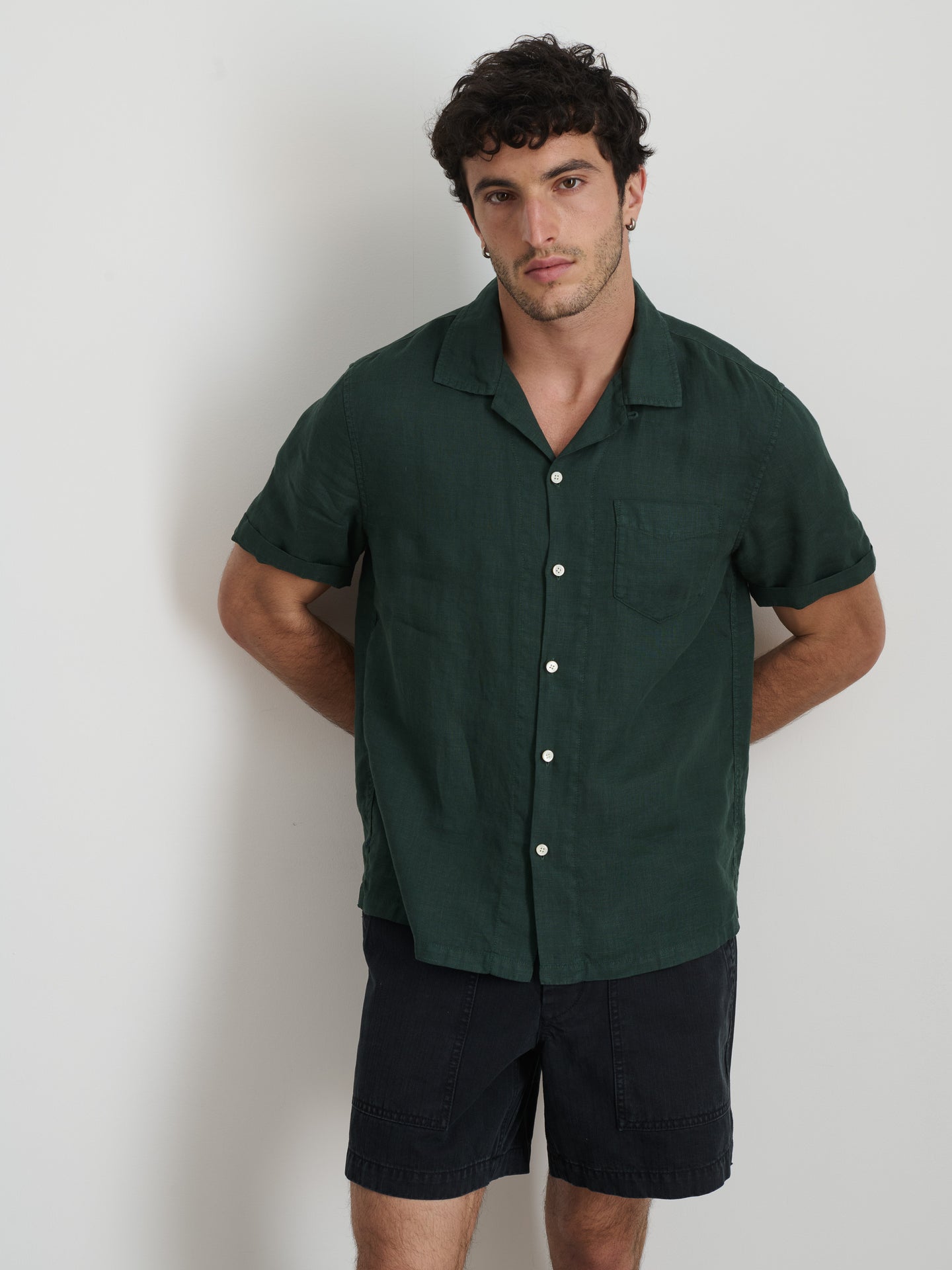 Alex Mill Linen Camp Shirt - Pine Grove | Garmentory