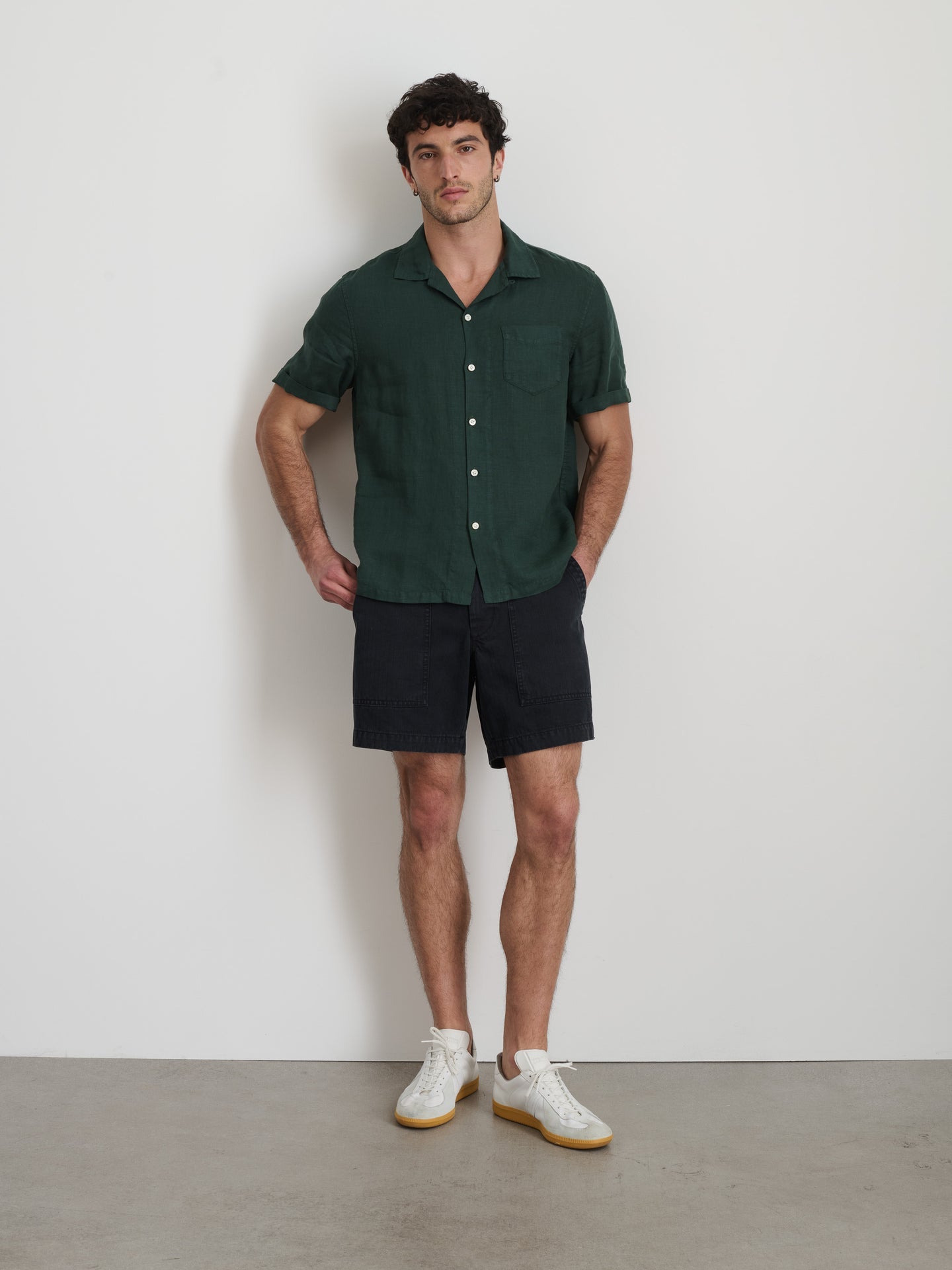 Alex Mill Linen Camp Shirt - Pine Grove | Garmentory