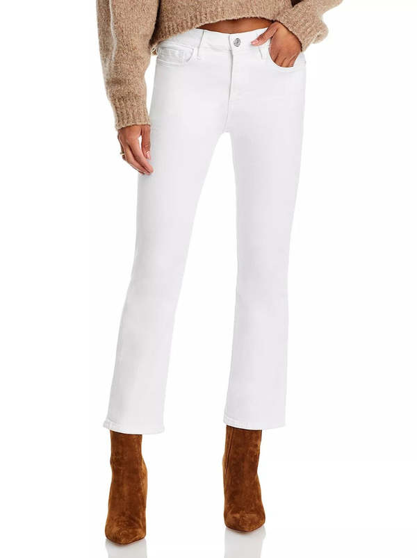 FRAME Denim Le Crop Mini Boot - Blanc | Garmentory
