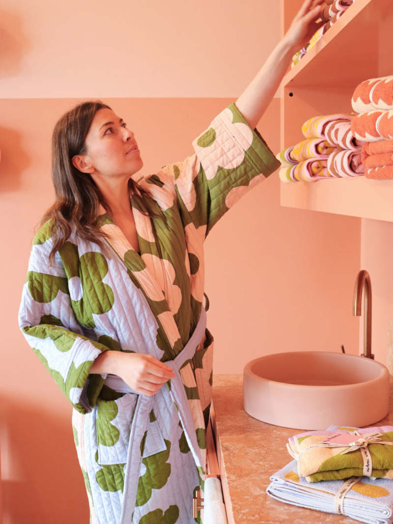 Mosey Me Quilted Robe - Flowerbed | Garmentory