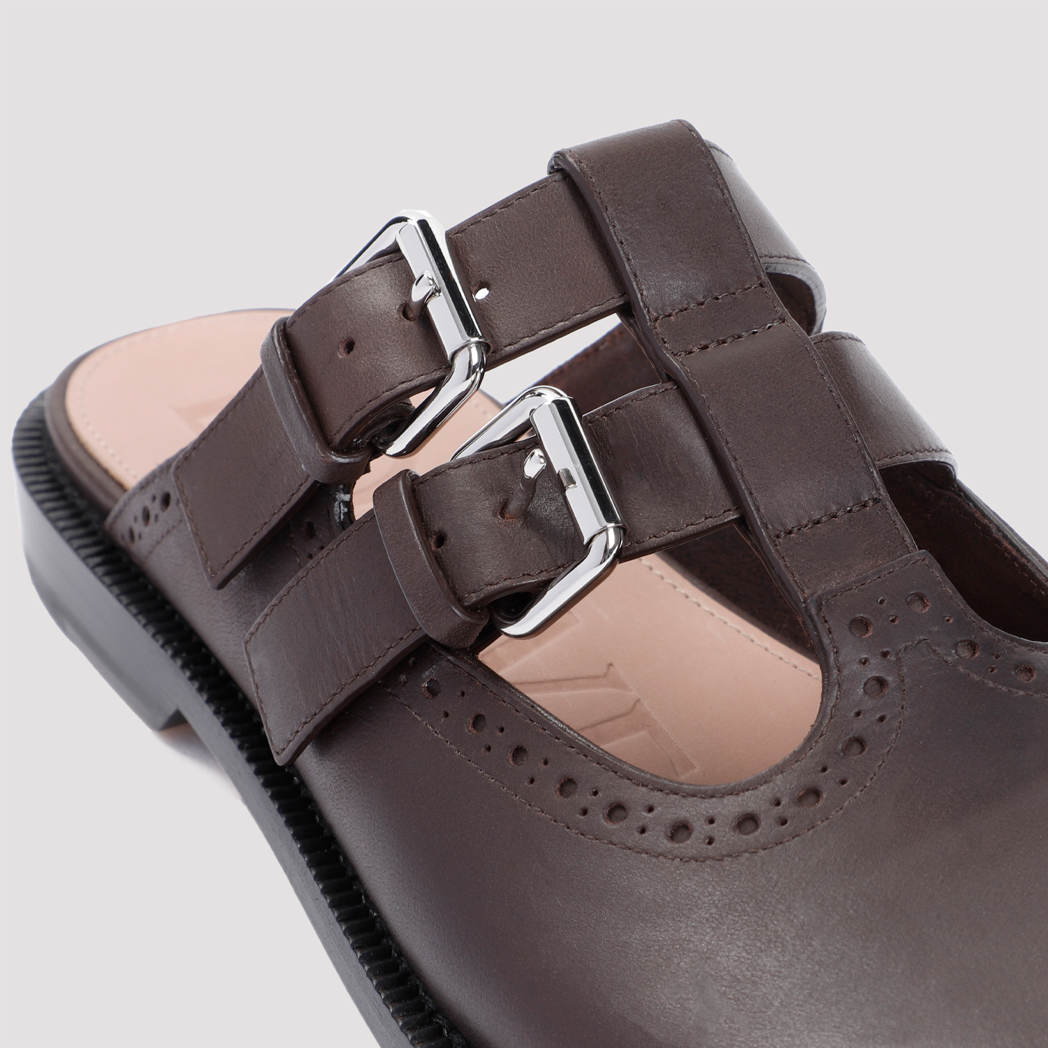 Loewe Campo Mary Jane Mules - Dark Brown | Garmentory