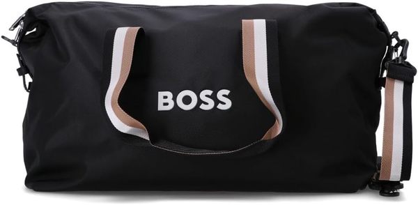Hugo Boss Tonal Logo Nylon Holdall Duffle Bag - Black Storm | Garmentory