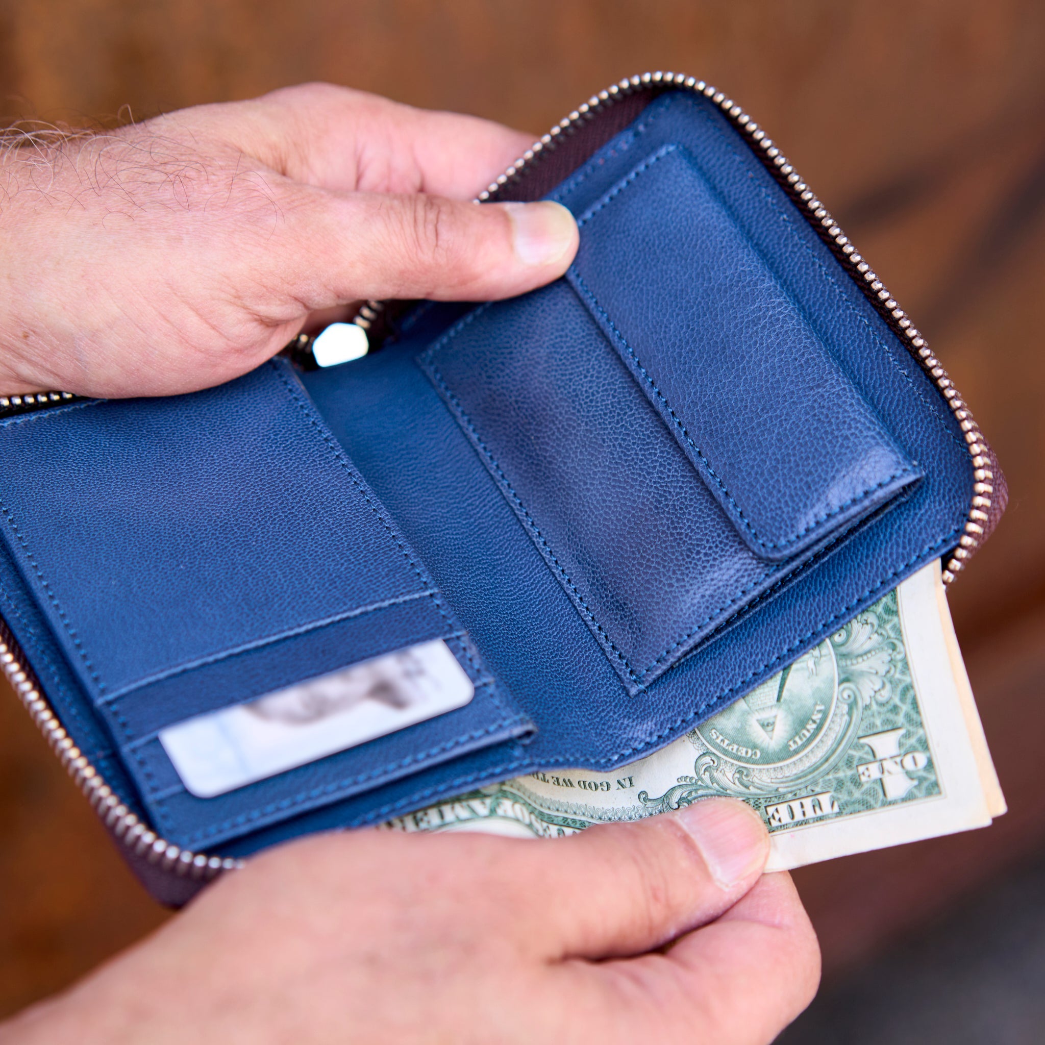 Tusk Joey Zip Around Wallet - CHOCOLATE | Garmentory