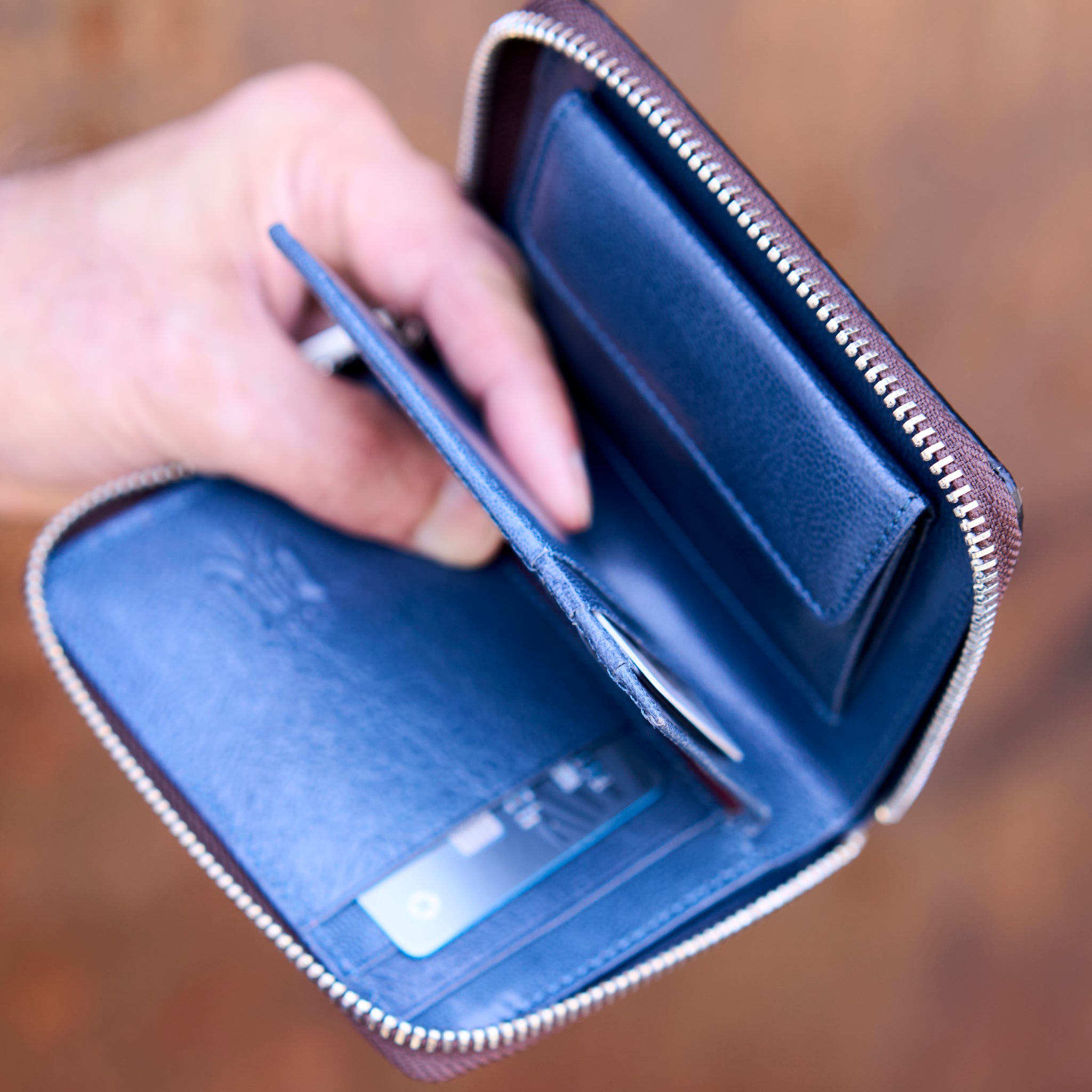Tusk Joey Zip Around Wallet - CHOCOLATE | Garmentory
