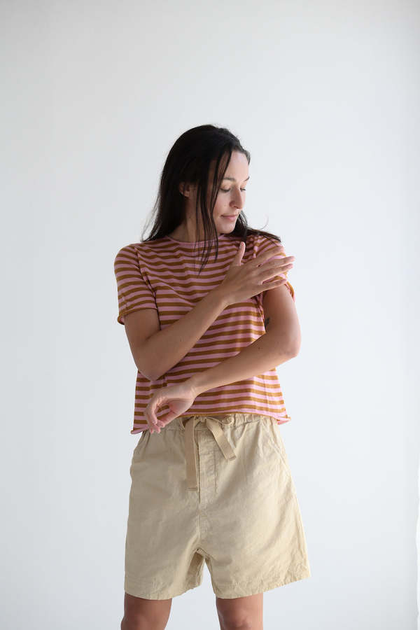MJWatson Top - Rose/Ginger Stripe | Garmentory