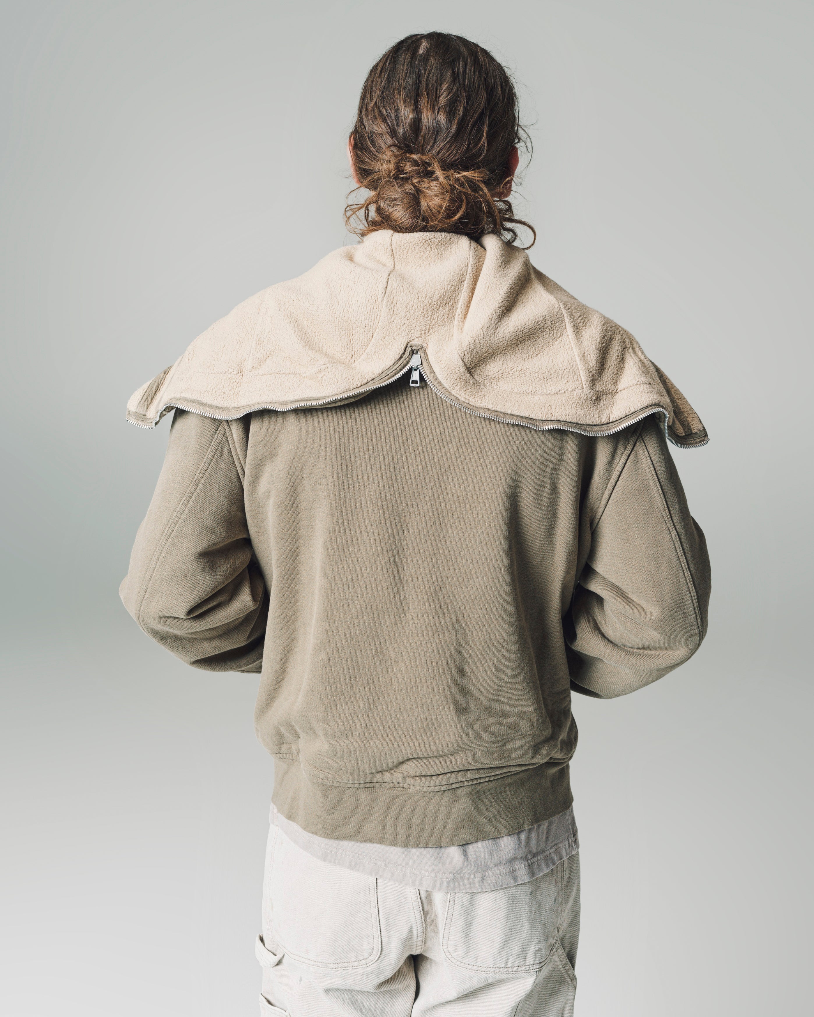 Our Legacy Hefty Fleece Flight Hood - Olive | Garmentory