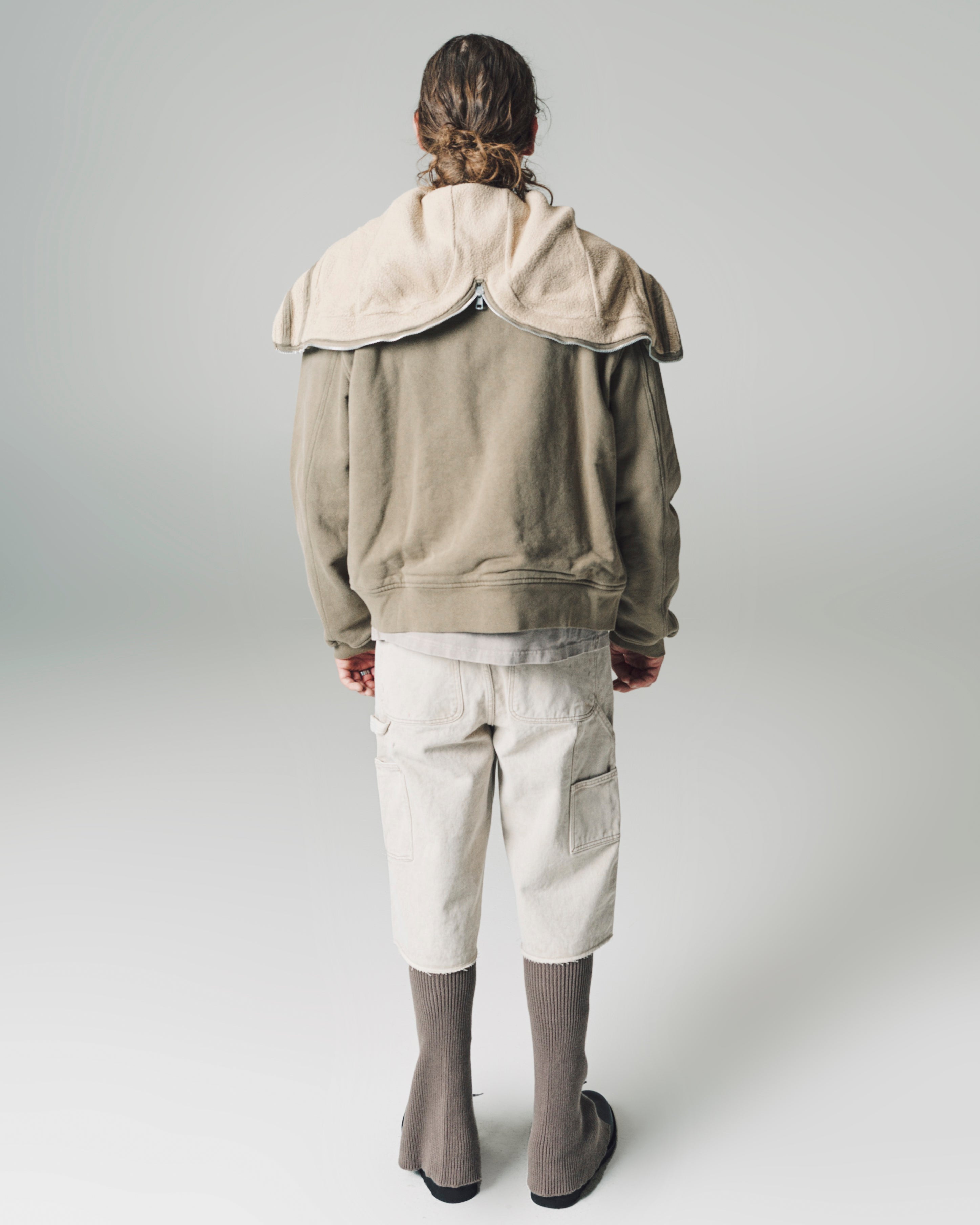 Our Legacy Hefty Fleece Flight Hood - Olive | Garmentory