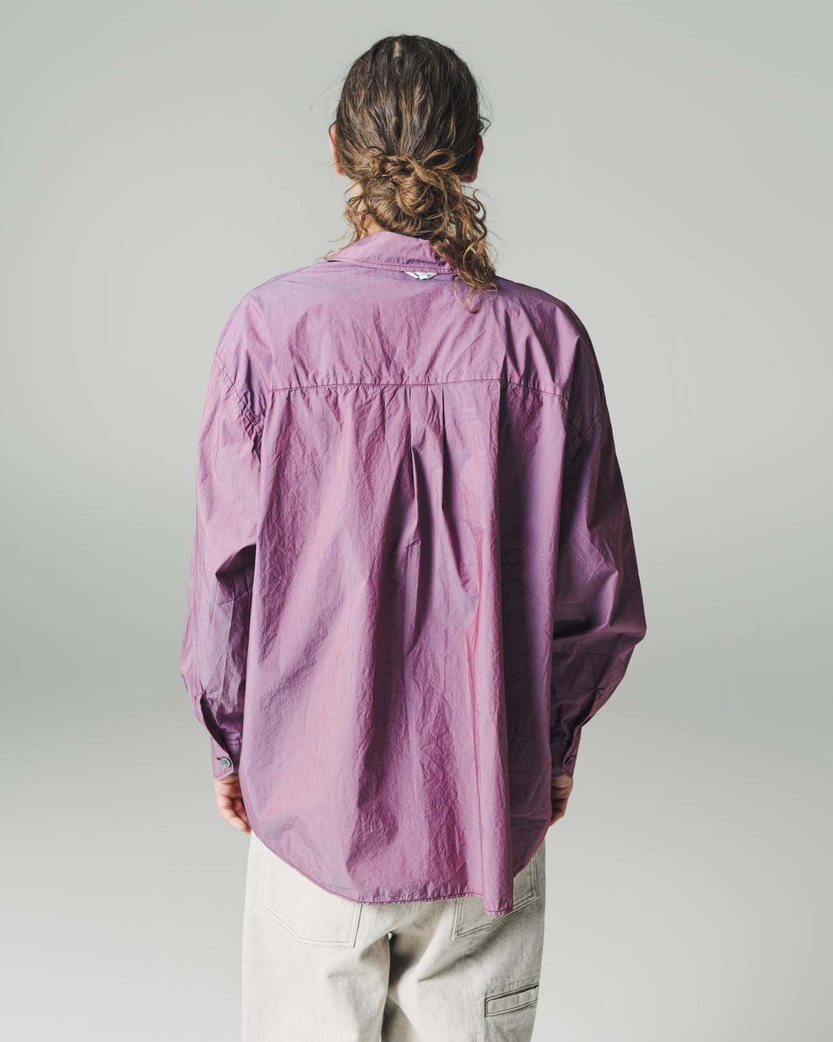 Our Legacy Parachute Poplin Borrowed Shirt - Raspberry | Garmentory
