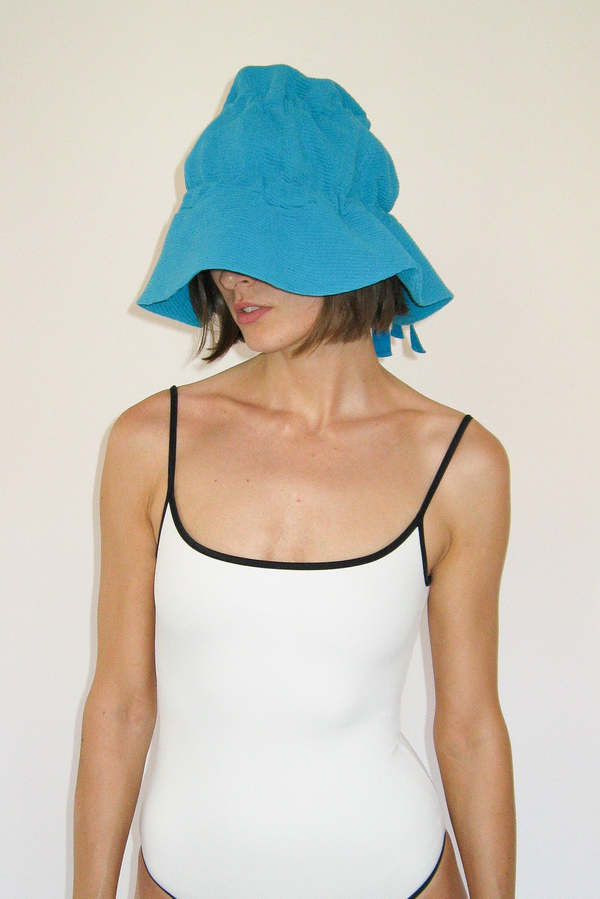 Clyde Waffle Moth Hat - Azure | Garmentory