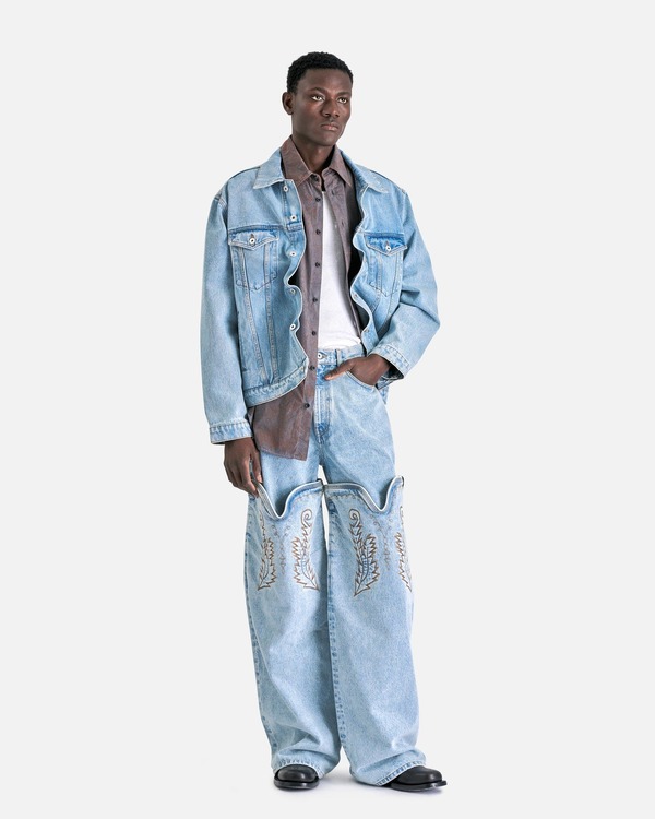 Y/project Evergreen Maxi Cowboy Cuff Jeans - Evergreen Ice Blue ...