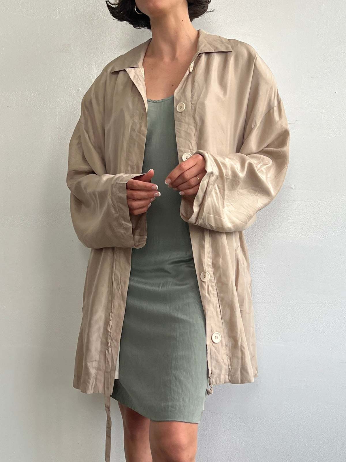 Vintage Silk Jacket - Sand | Garmentory