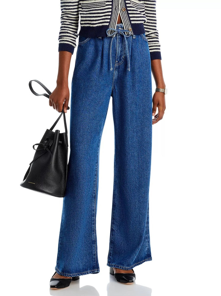 FRAME Denim Drawstring Wide Leg - Ghost | Garmentory
