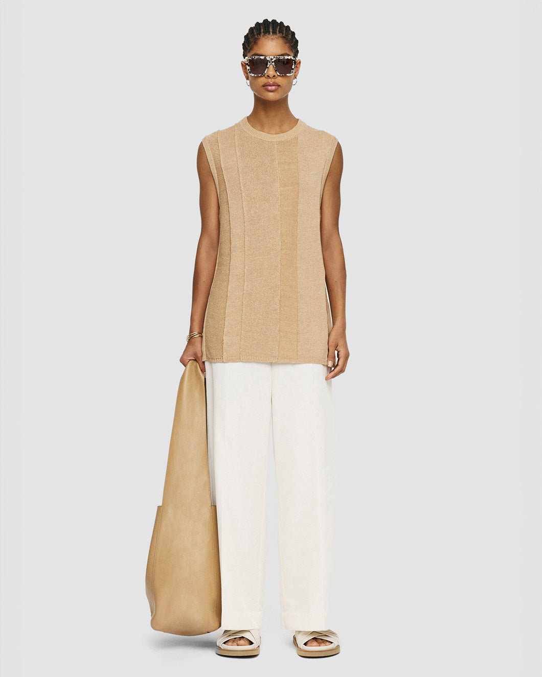 Joseph Linen Blend Tank - Sesame | Garmentory