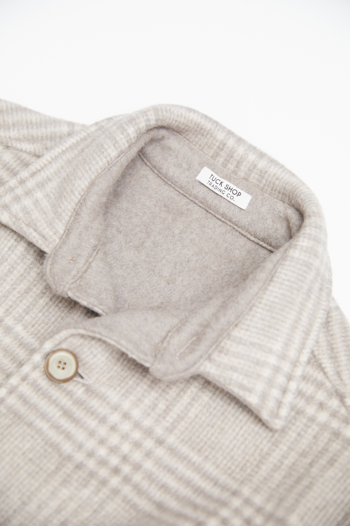 Tuck Shop Trading Co. Oversized Cottage Coat - Plaid Oatmeal | Garmentory