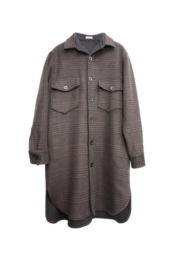 Oversized Cottage Coat - Plaid Black/Hazelnut | Garmentory