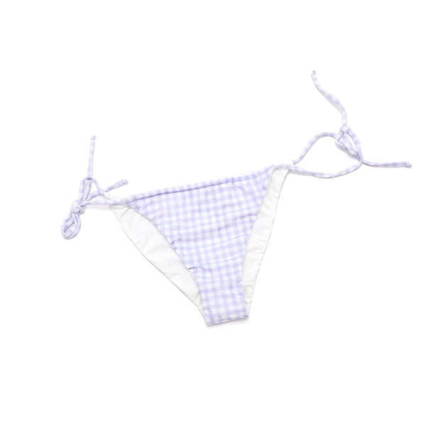 Terra Cotta Designs String Bikini Bottom - Lavender Gingham Print ...