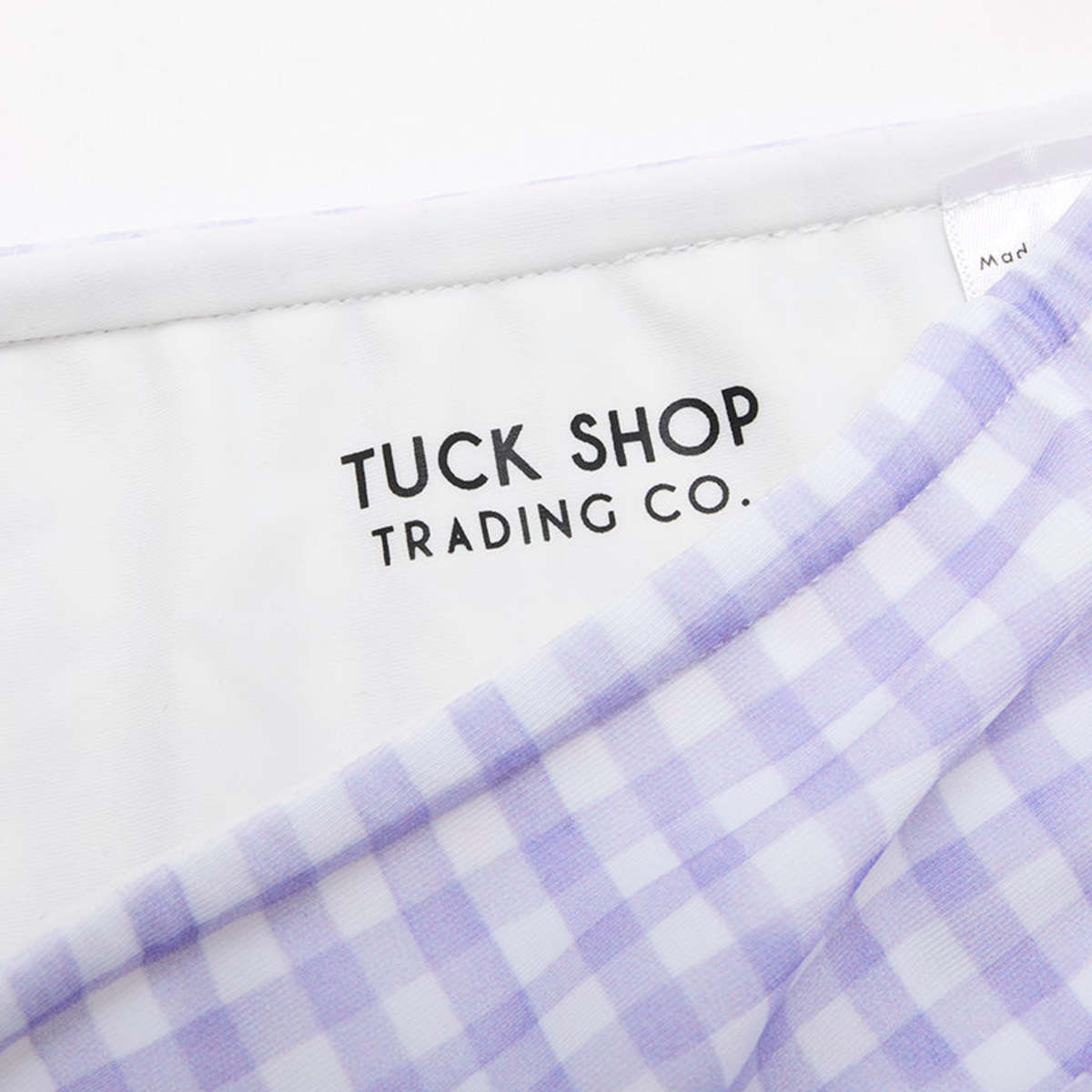 Terra Cotta Designs String Bikini Bottom - Lavender Gingham Print ...