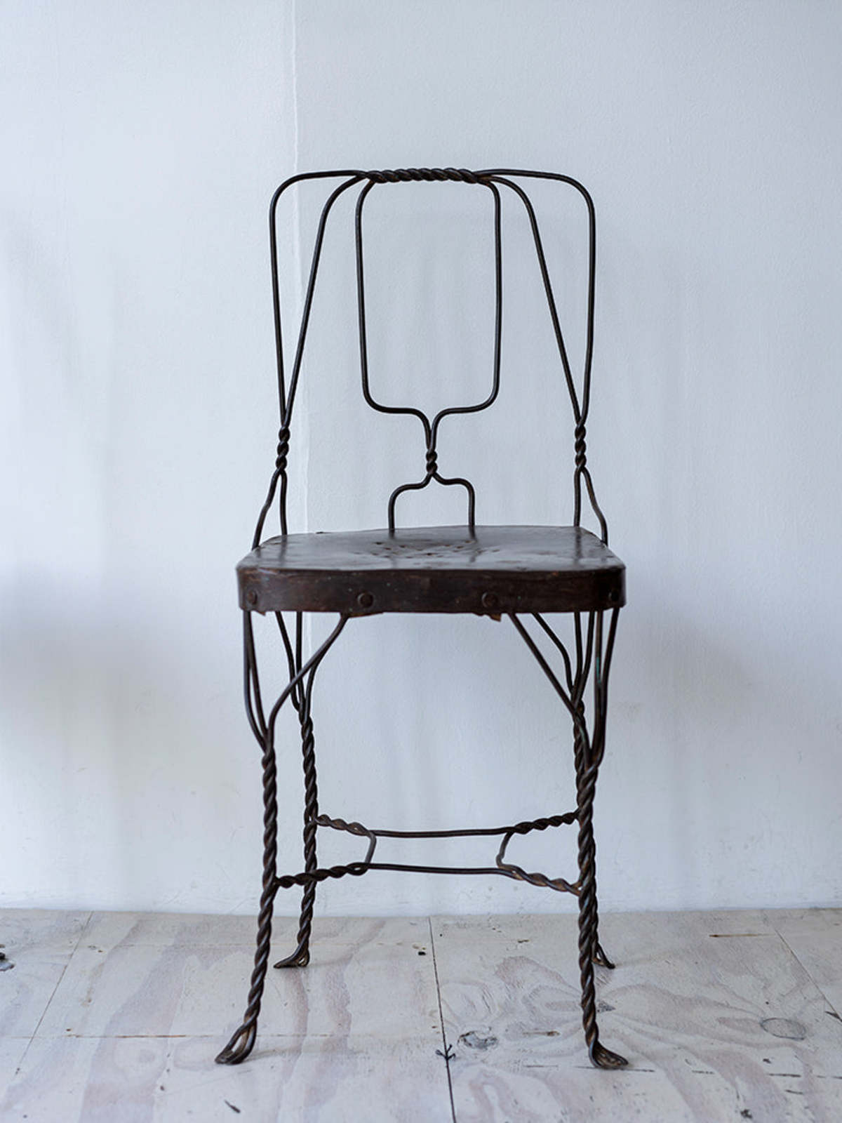 Vintage Metal Chair Twisted Wrought Iron | Garmentory