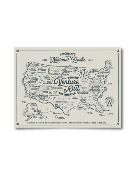 The Landmark Project National Parks Map Poster | Garmentory