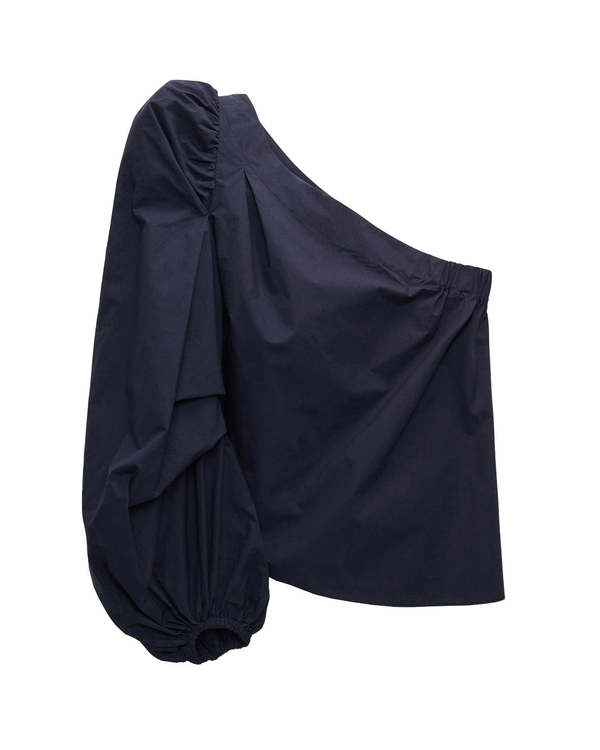 Dorothee Schumacher One Shoulder Poplin Power Blouse | Garmentory