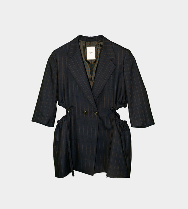 UJOH Gathered Hole Jacket - Navy | Garmentory