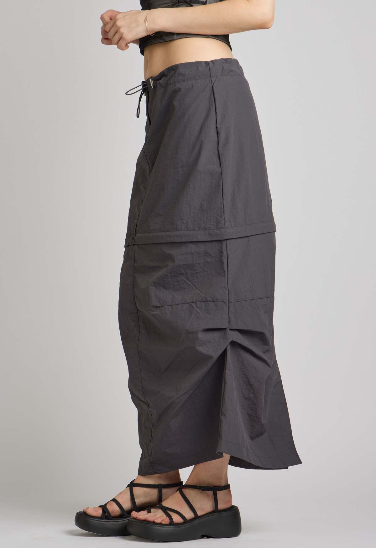 NKC Convertible Midi to Mini Skirt - Steel/Grey | Garmentory