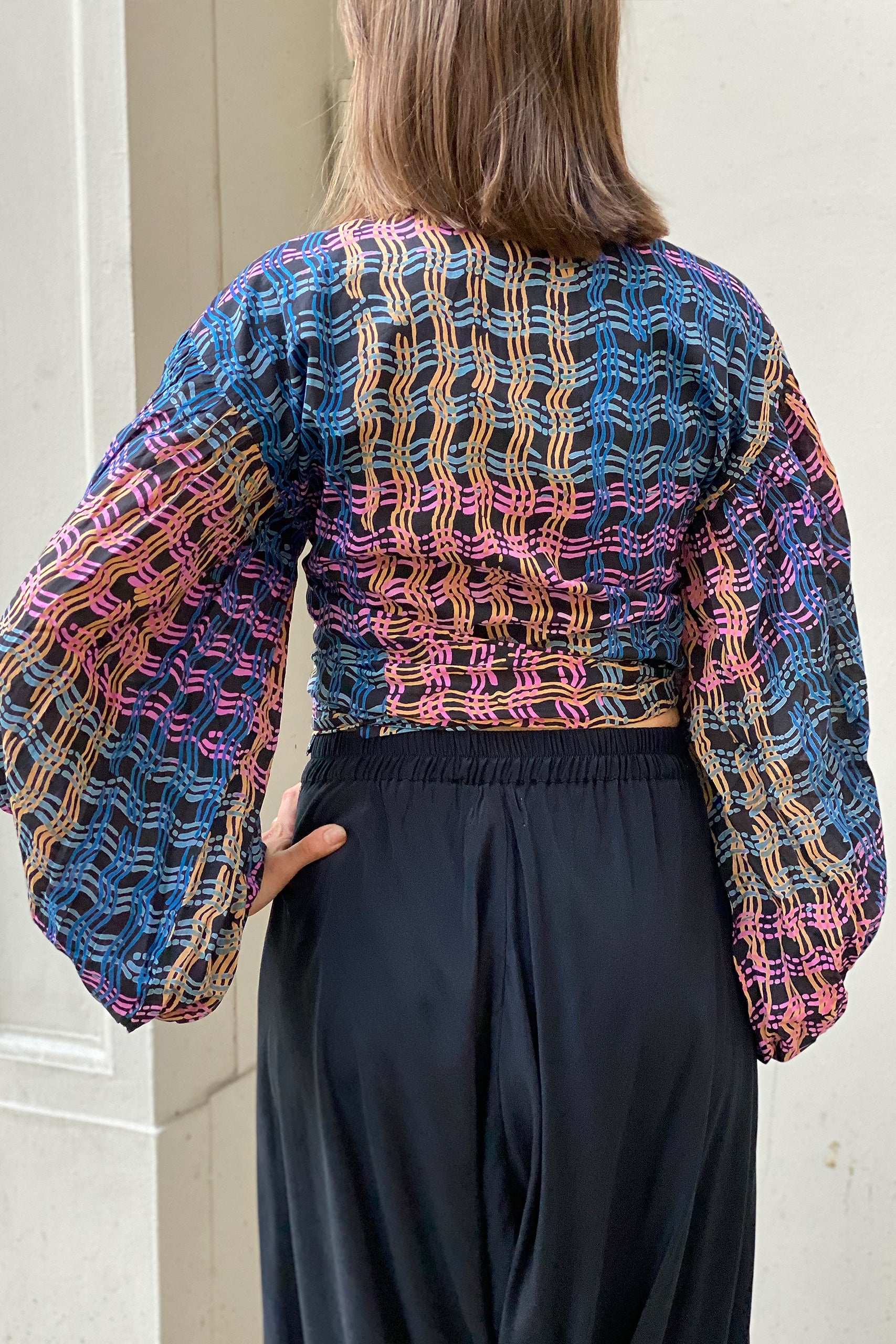 Rujuta Sheth Greenwich Top - Midnight Bloom | Garmentory