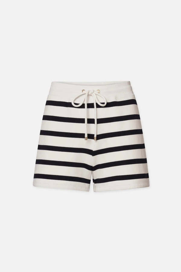 FRAME Denim Varsity Shorts - Navy Multi | Garmentory