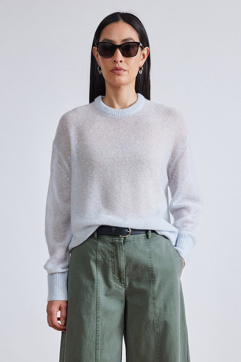 Apiece Apart Tissue Weight Sweater - Sky Blue | Garmentory