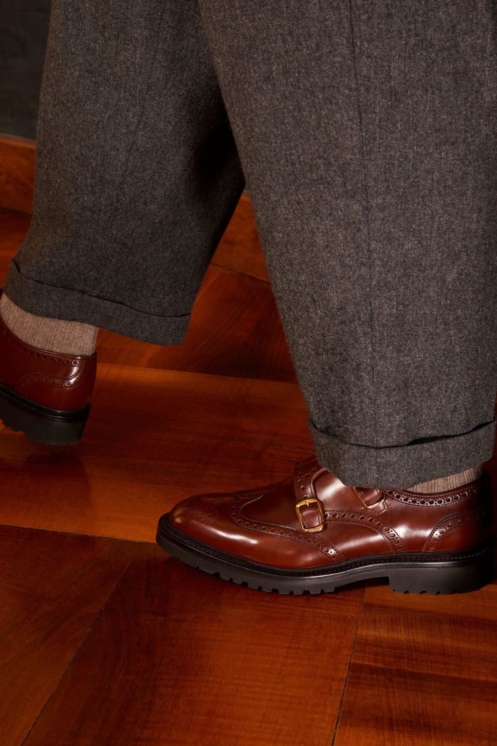 Macian Virginia Double Monk Shoes - Hazelnut | Garmentory