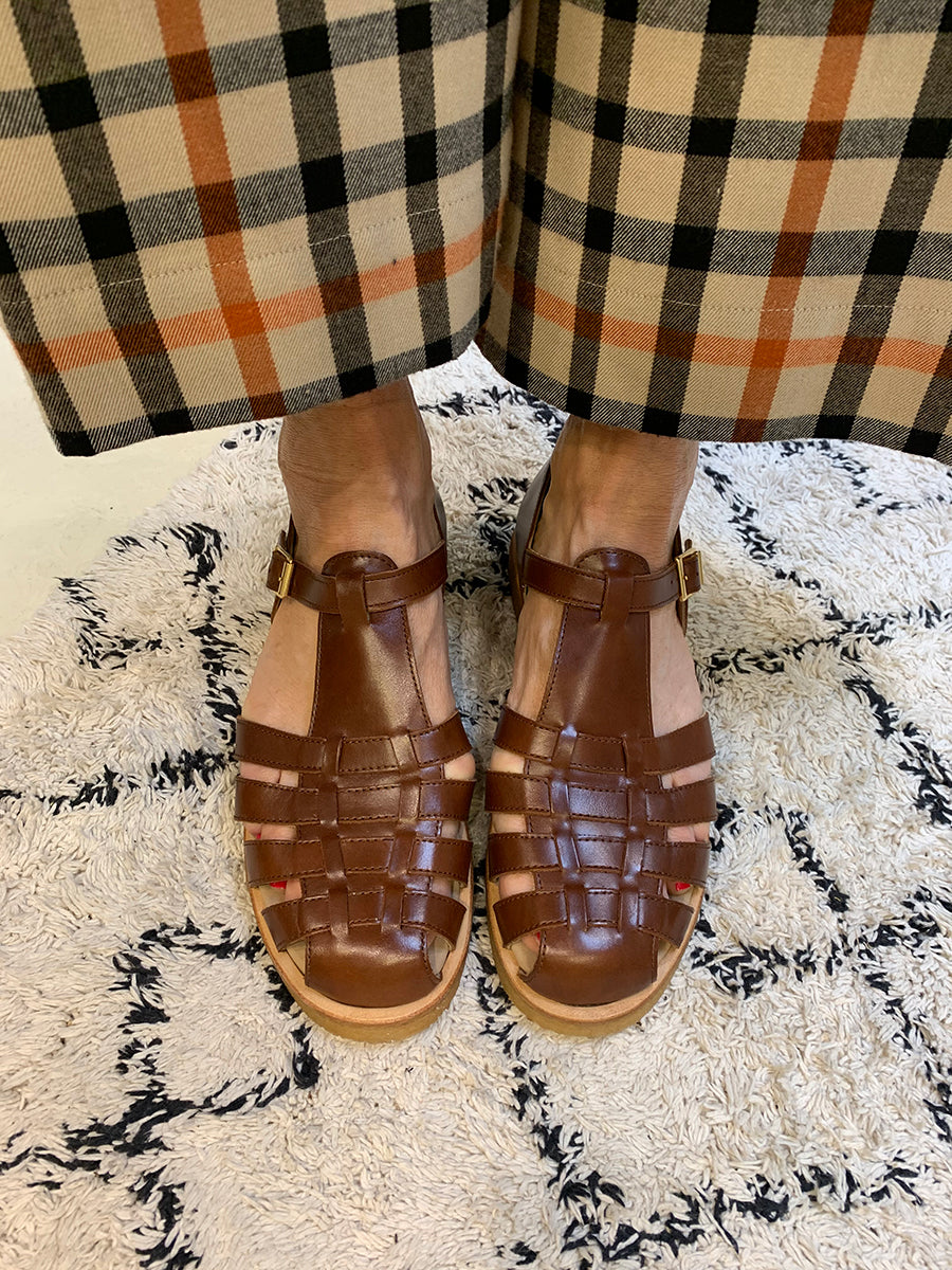 angulus Buckle Sandals - Brown | Garmentory