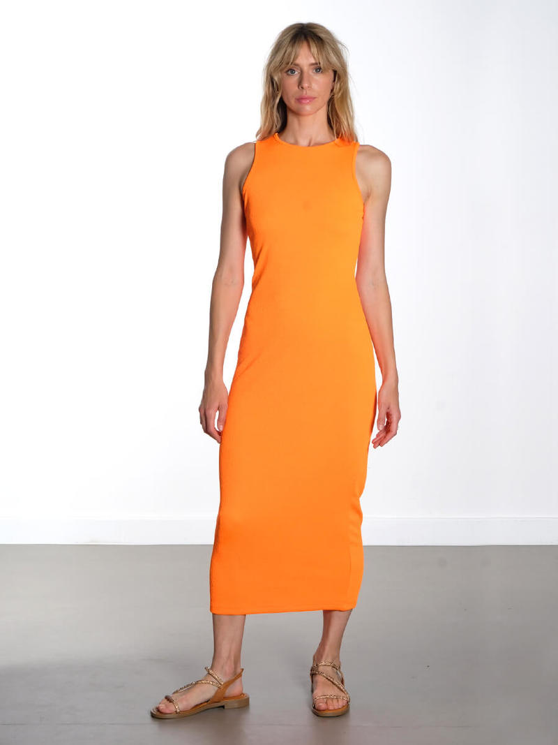 Hunkon Roxy Dress - Neon Orange | Garmentory